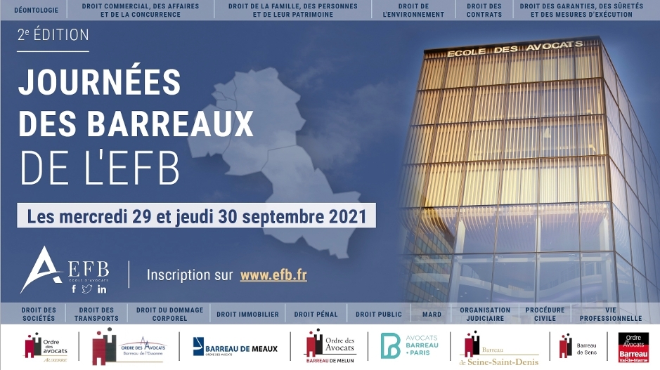 2ème édition des journées des barreaux de l'EFB - Inscrivez-vous ...